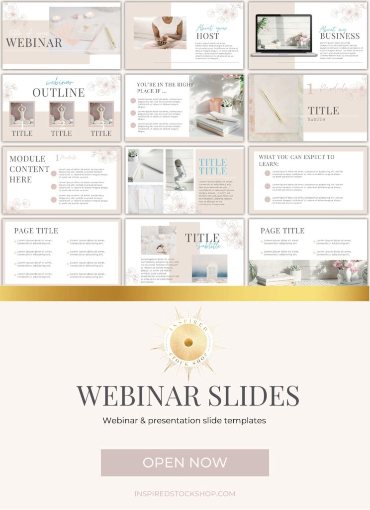 Webinar Slide Templates - Inspired Stock Shop