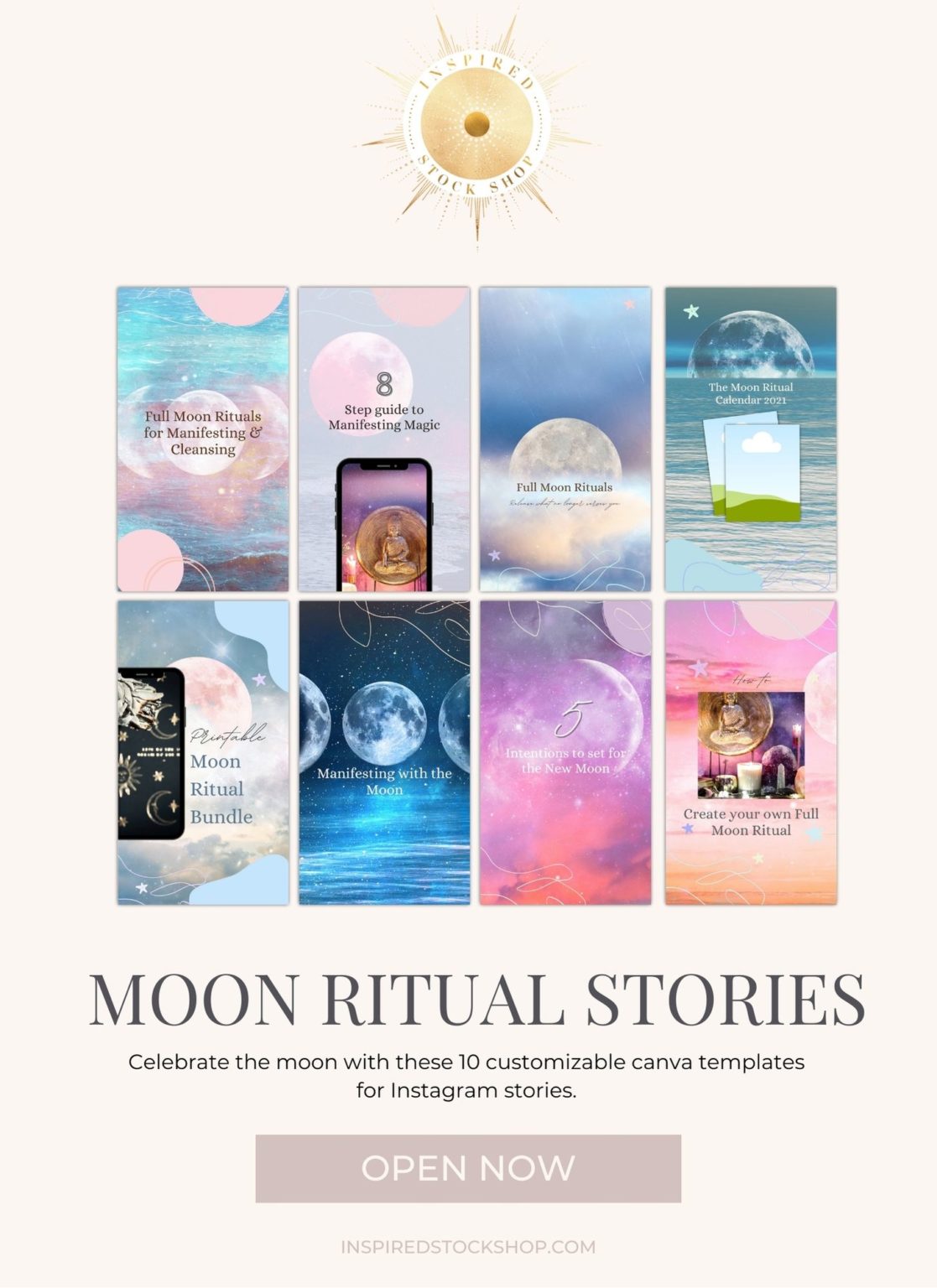 Moon Ritual Story Templates - Inspired Stock Shop