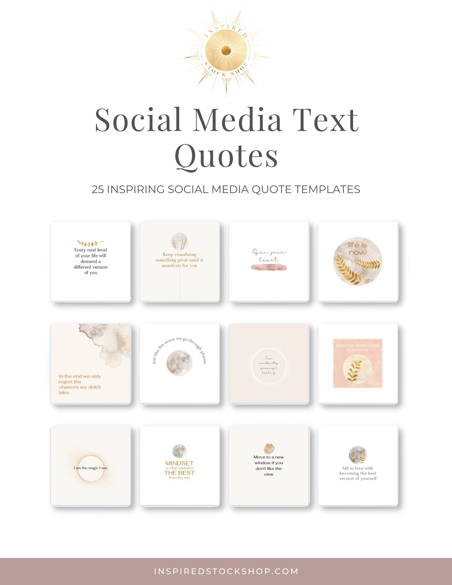 Social Media Quote Templates - Inspired Stock Shop