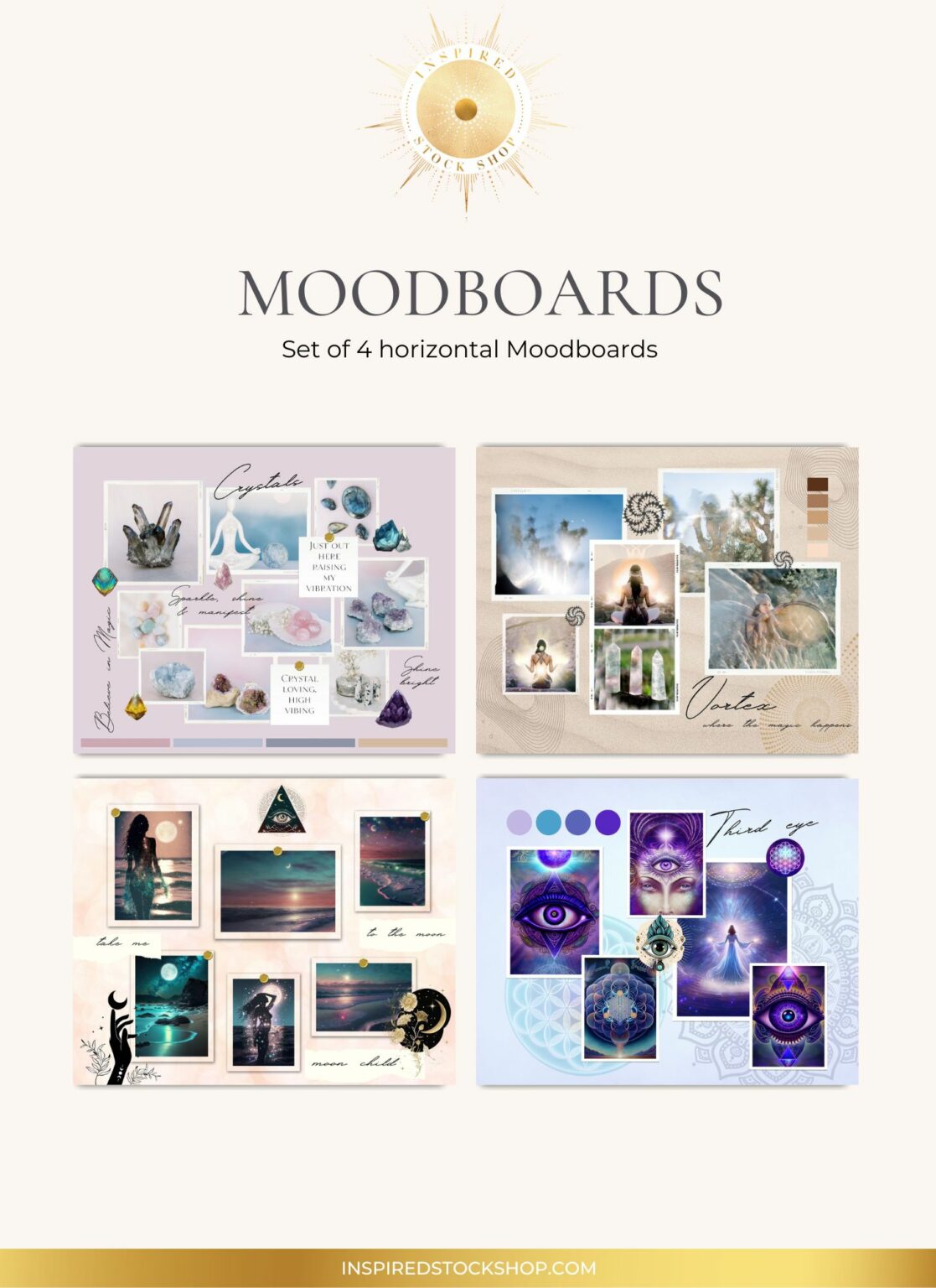 Horizontal Mystic Moodboards - Inspired Stock Shop