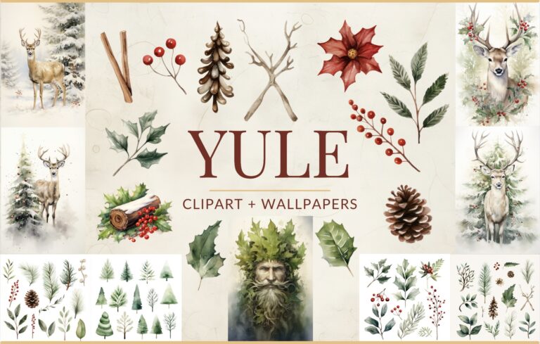 Yule Clipart & Wallpapers - Inspired Stock Shop