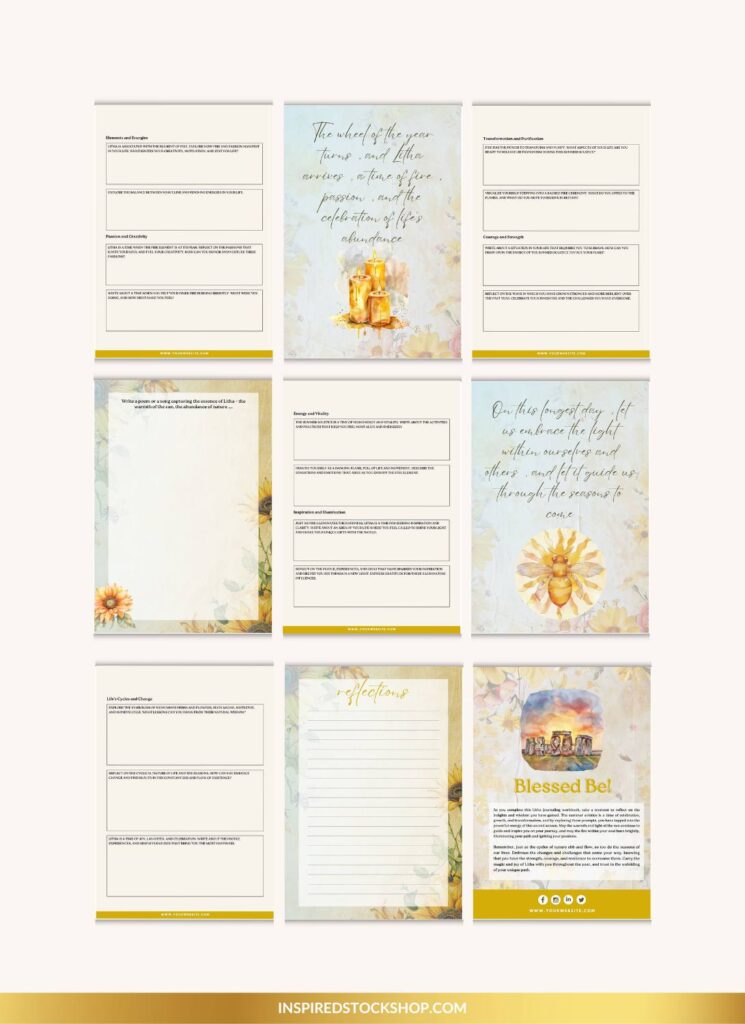 Writing Prompts for Summer Solstice - Canva Template - Inspired Stock Shop