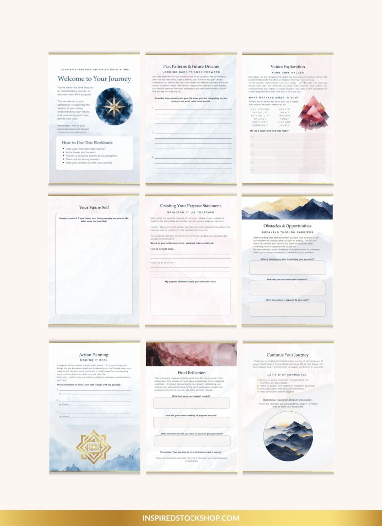Life Purpose Workbook - Inspired Stock Shop