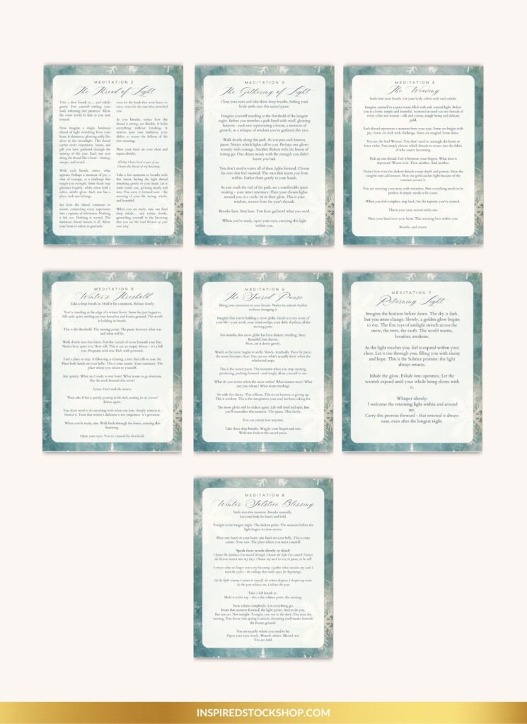 Winter Solstice Meditation Scripts - Inspired Stock Shop