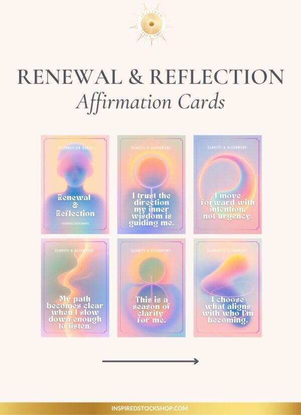 Renewal & Reflection Affirmation Cards - Inspired Stock Shop