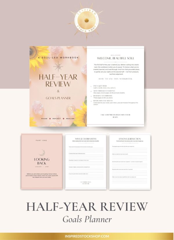 Half-Year Review Goals Planner - Inspired Stock Shop